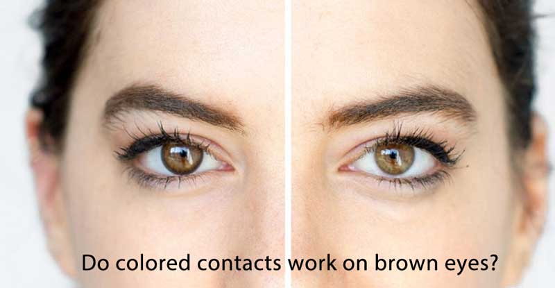 how do colored eye contacts work