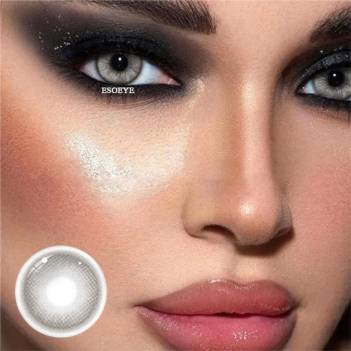 Goddess Veil Artemis Grey Colored Contact Lenses Yearly – Esoeye