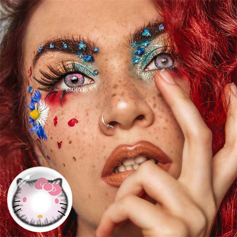Hello Kitty Pink Cosplay Contact Lenses Yearly – Esoeye
