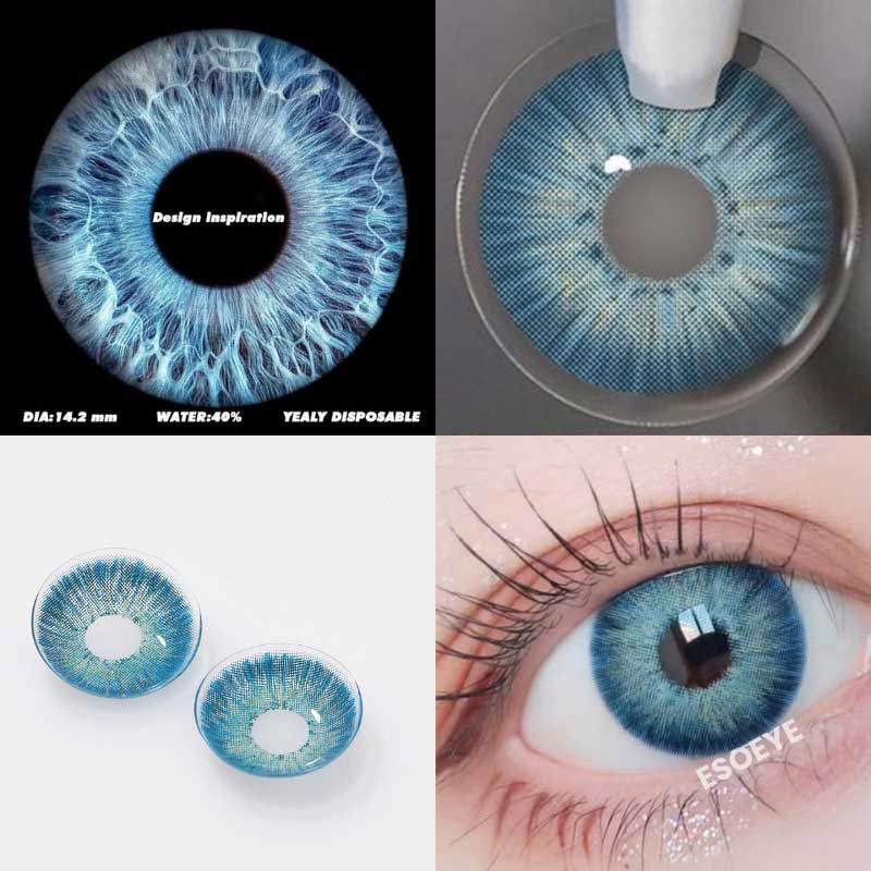 Pattaya Antarctic Blue Colored Contact Lenses Yearly – Esoeye